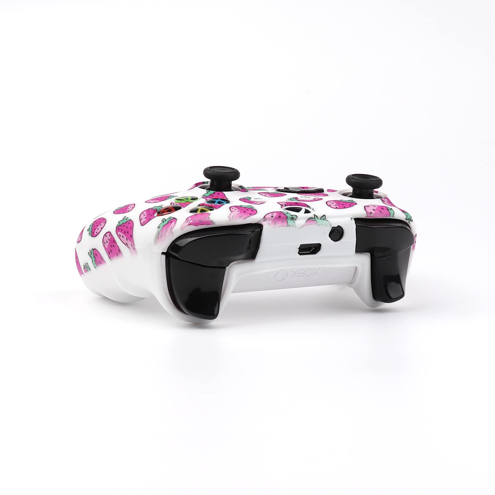 RALAN Fruit Controller Skin for Xbox One, Anti-Slip Silicone Controller Cover Protector Case Compatible for Xbox 1 Wireless/Wired Gamepad Joystick with 8 Cute Thumb Grips Caps