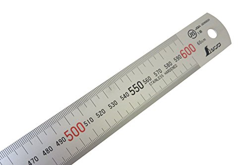 Shinwa H101-E 600 mm Rigid "Zero Glare" Metric Machinist Ruler/Rule Scale .5 mm & mm