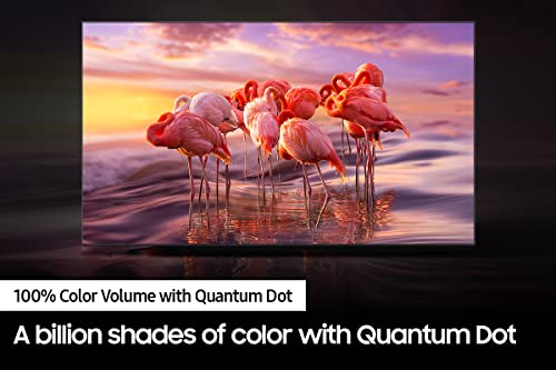 SAMSUNG QN50Q60BAFXZA 50" QLED Quantum HDR 4K Smart TV with a Sanus VLF525-B1 Full-Motion Premium Series Mount for 50"-82" Flat Screen TV's (2022)(USED)