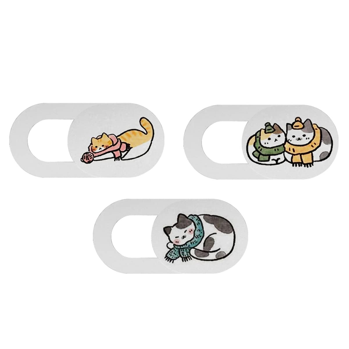 SOLUSTRE 18 pcs Camera Cover Webcam Sticker Slider Plastic Webcam Cover Laptop Camera Shutter Web cam Covers for Laptop Webcam Cover Slide Laptop Camera Sticker abs Safety Cover Japanese