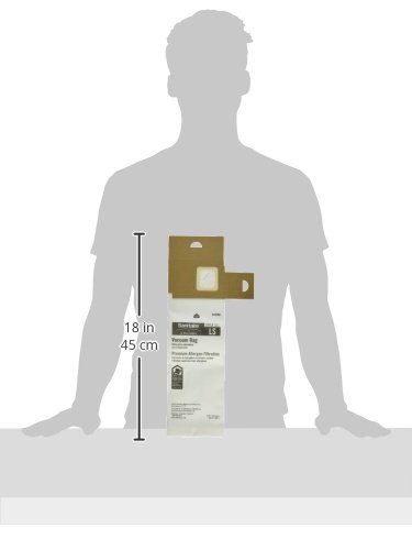 Sanitaire - EUK63256A10 LS Premium Paper Bag (Pack of 5), Fits Models SC5713, SC5815, SP5816 Series Upright Vacuums, 63256A