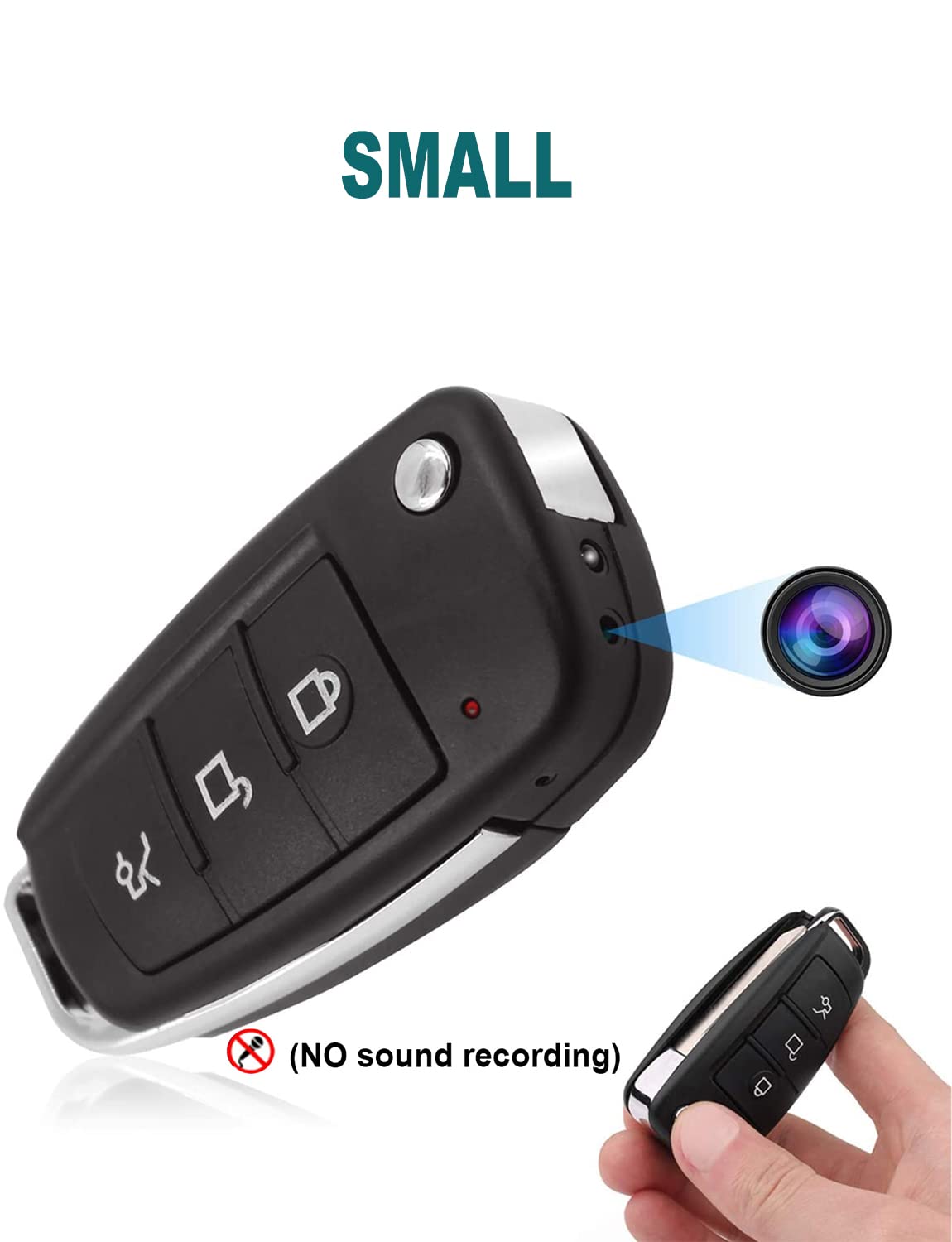 Spy Camera Car Key,Hidden Camera with IR Night Vision Motion Detection, Nanny cam with Image 2560X1920,Spy Camera Hidden Camera with HD 1080P,Mini Spy Camera,Surveillance & Security Cameras for Dating