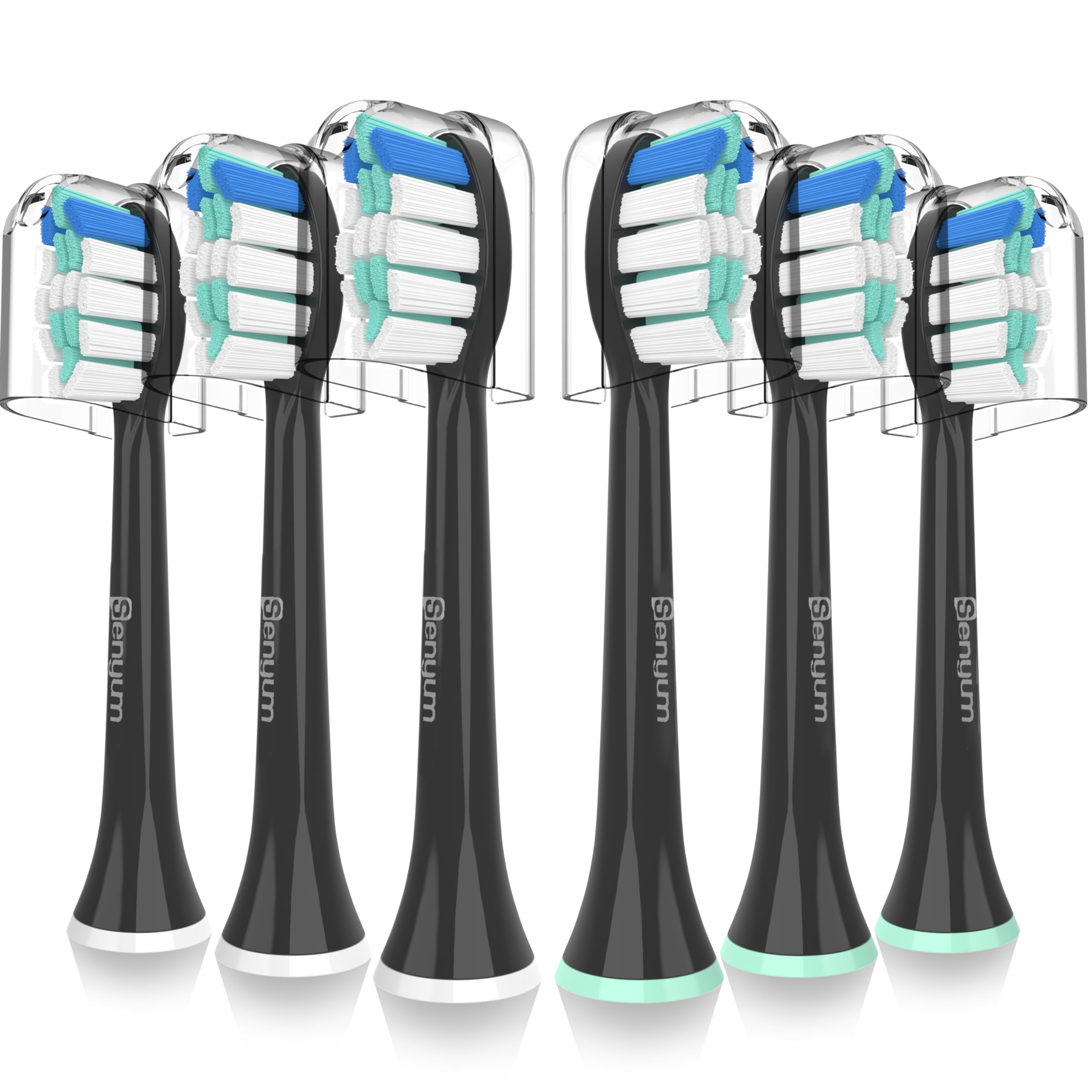 Senyum Replacement Toothbrush Heads - Compatible with Philips Sonicare Electric Toothbrush (Snap-On),8 Pack
