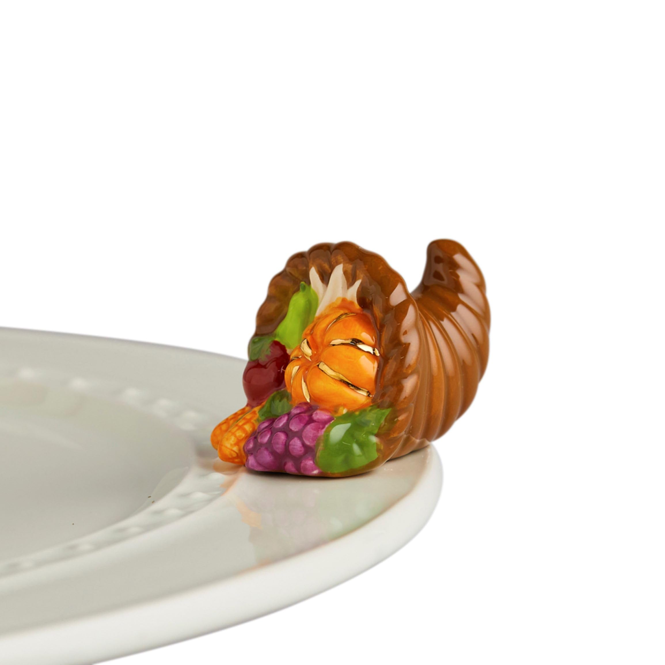 Nora Fleming Autumn's Bounty - Hand-Painted Ceramic Thanksgiving Decor - Fall Minis for The Home and Office