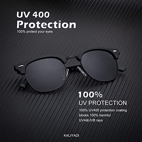 KALIYADI Unisex Polarized Retro Classic Trendy Stylish Sunglasses for Men Women Driving Sun glasses UV Blocking