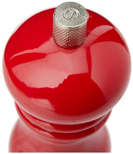 MasterClass Pepper Mill or Salt Grinder with Interchangeable Cap, Plastic, Red,