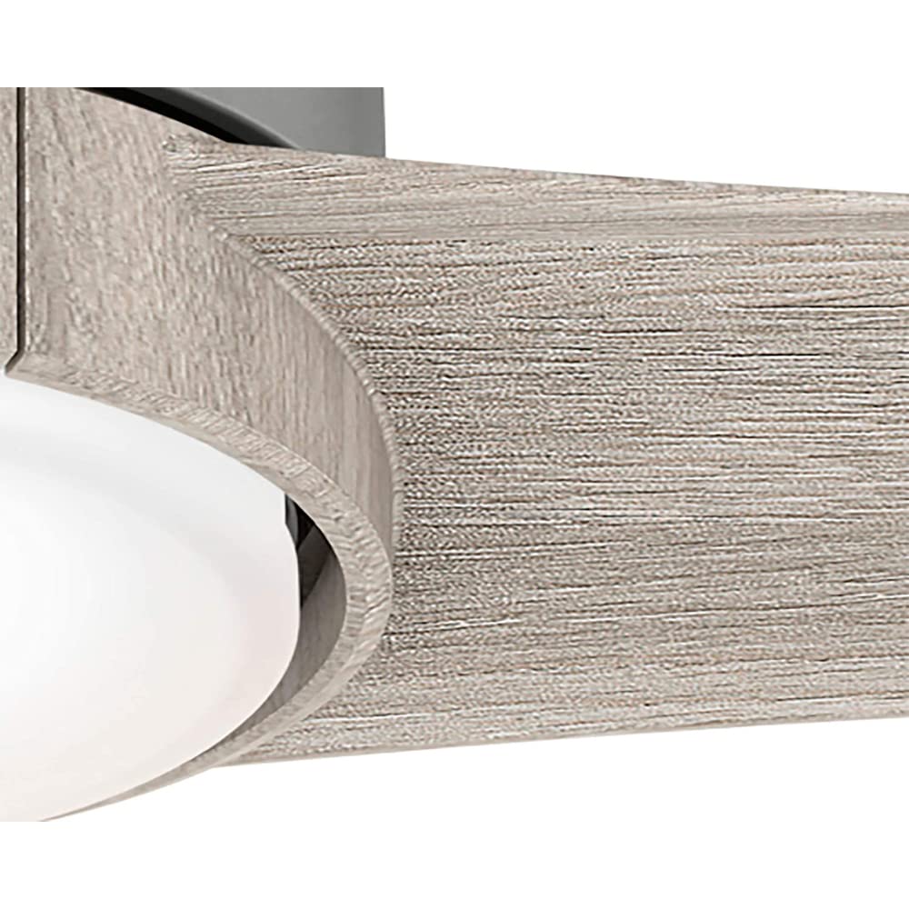 Hunter Lakemont Indoor / Outdoor Ceiling Fan with LED Light and Remote Control, 52", Matte Silver