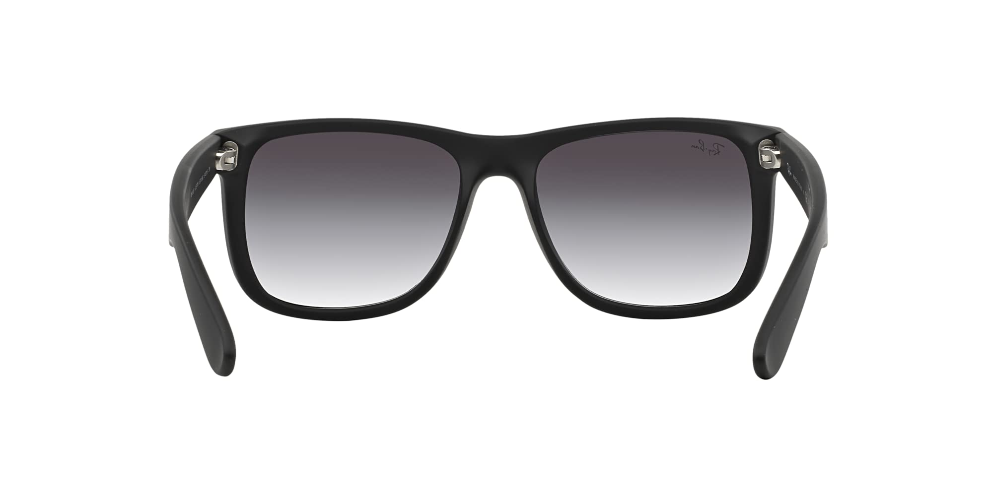 Ray-Ban RB4165 Justin Rectangular Sunglasses, Rubber Transparent Light/Dark Brown, 51 mm