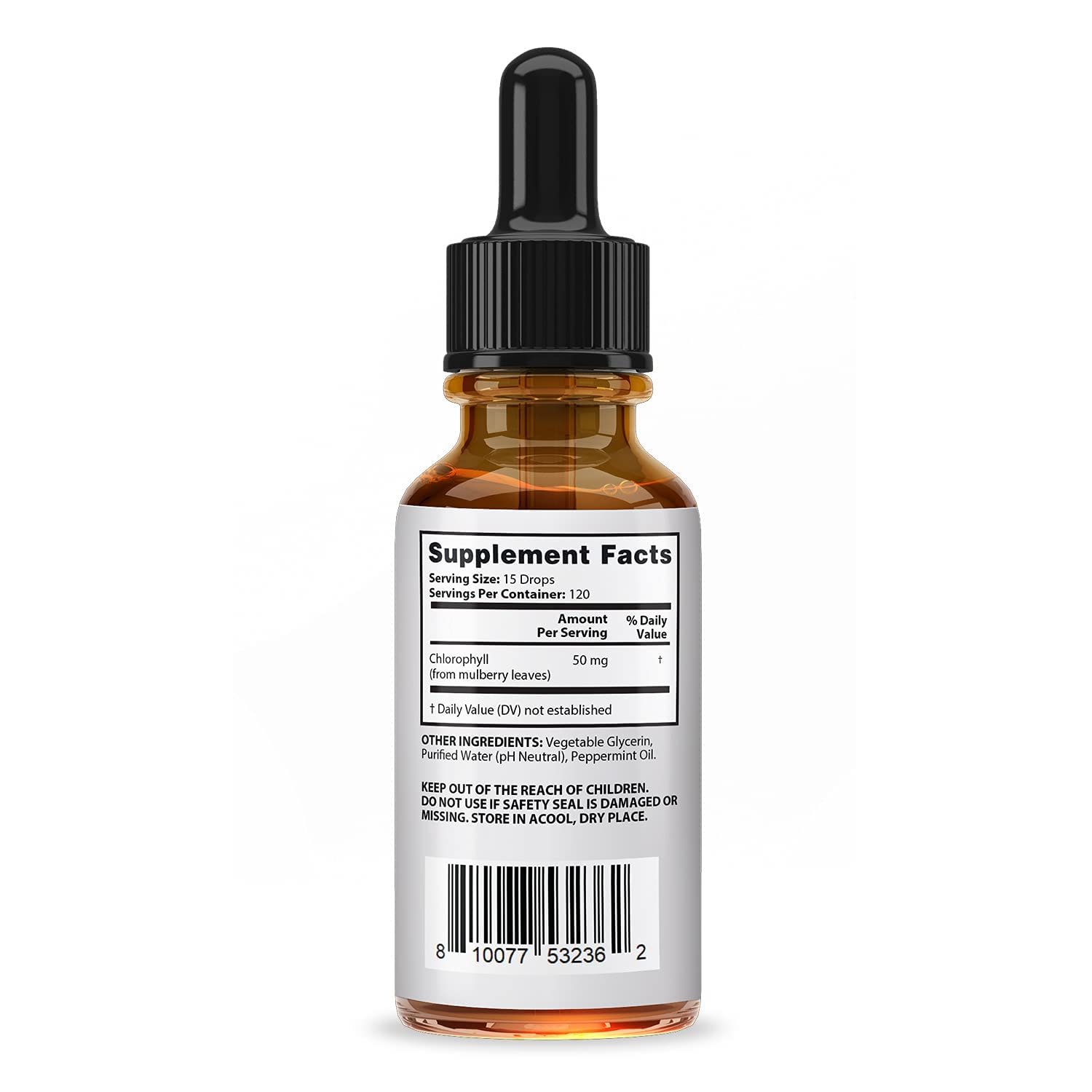 Justified Laboratories Liquid Chlorophyll Drops 6000MG Maximum Strength Green Concentrate Packed with Antioxidants Minerals and Vitamins 2 FL OZ Bottle (1 Bottle)