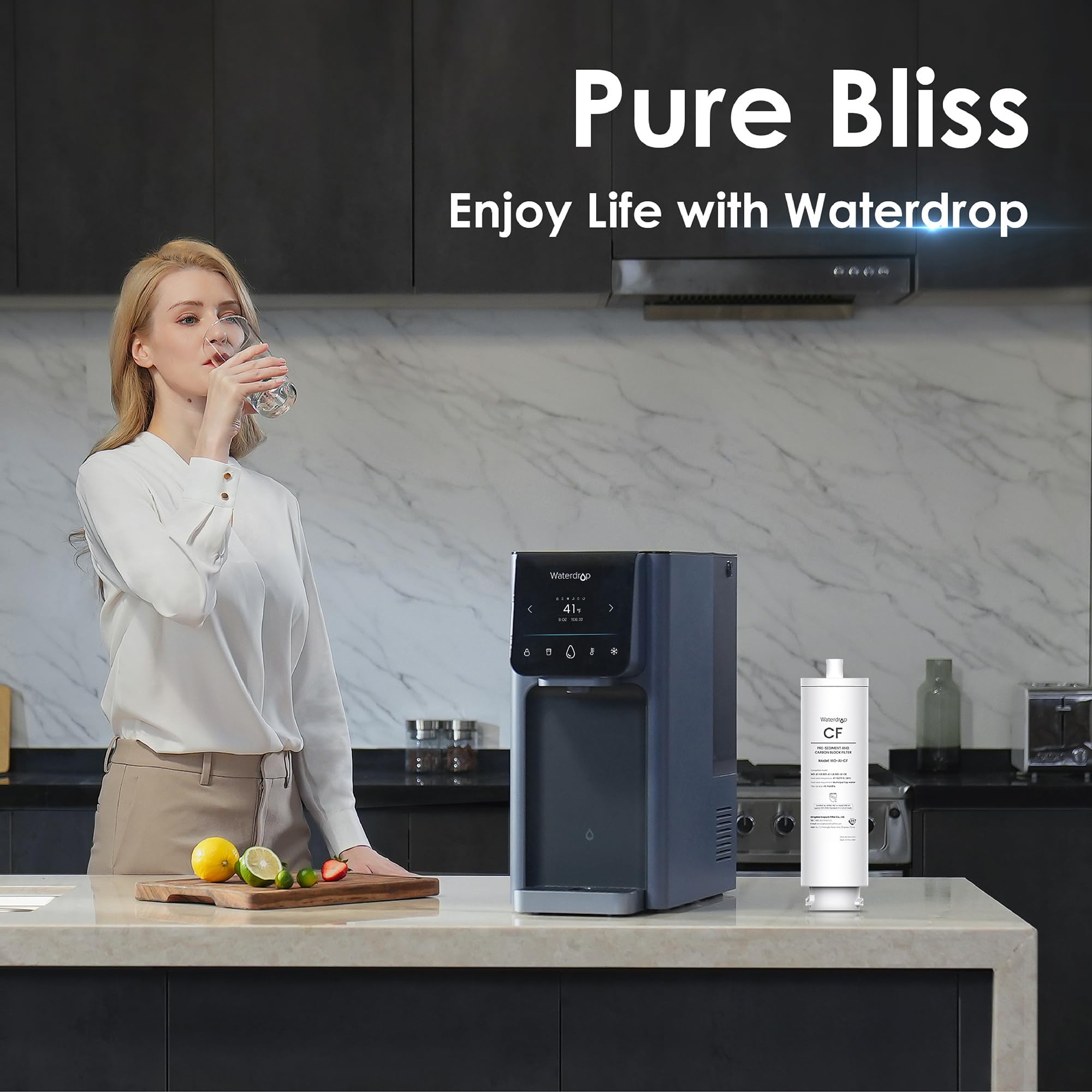 Waterdrop ๐๐-๐๐-๐๐
Filter, Replacement for ๐๐-๐๐ Countertop Reverse Osmosis Hot and Cold water Dispenser, 6-month Lifetime