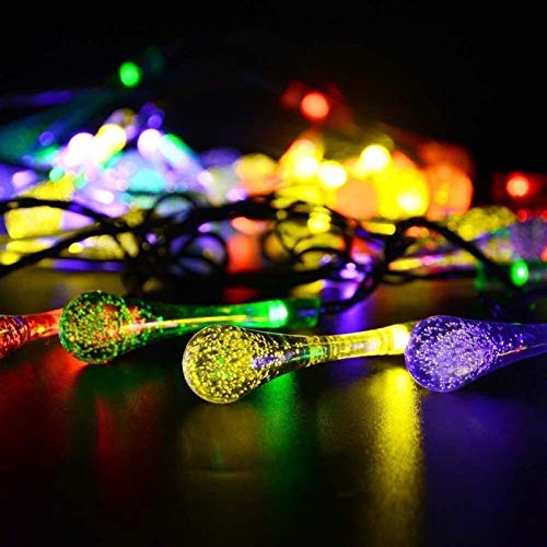 LIUPENGWEI Solar String Lights,20 Lights-400 Lights 5m-52m Outdoor Fairy Light with Shape of Waterdrop/Teardrop/Raindrop Patio Lighting Decor for Home Garden Lights Garden Ghost Light