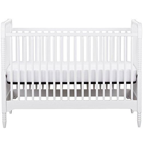 Little Seeds Rowan Valley Linden Wooden Baby Crib with Spindle Work in White