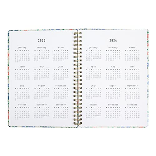 Letts Spring Valley Academic Weekly/Monthly Planner, 18 Months, July 2023 to December 2024, Week-to-View, Wiro Binding, Multilingual, A5 Size, 8.25" x 5.875", Mint (C031799-24)