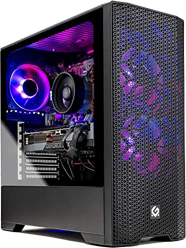 Skytech Gaming Blaze 3.0 Black Gaming PC Desktop – AMD Ryzen 5 3600 3.6 GHz, RX 6600XT, 1TB NVME SSD, 16G DDR4 3200, 600W Gold PSU, AC Wi-Fi, Windows 10 Home 64-bit
