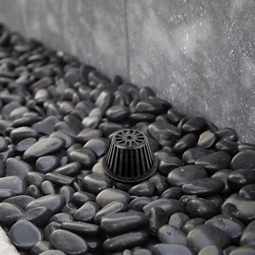 Premium USA Made 6" Inch Outdoor Round Atrium Drain Grate Cover - Fits All 6" Inch Sewer & Drain Pipe/Fittings, Also Fits Triple Wall Pipe & Corrugated Landscape Pipe 6" (Black)