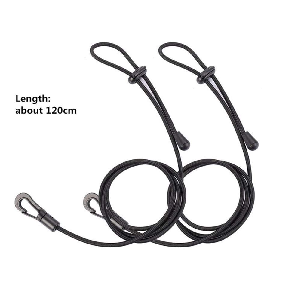 Kayak Paddle Leash, 2pcs Fishing d Safety Lanyard Cycling Canoe with Snap Hook Stretch Bungee Adjustable Strap Surfing Wing Survival sy Install Surfboard
