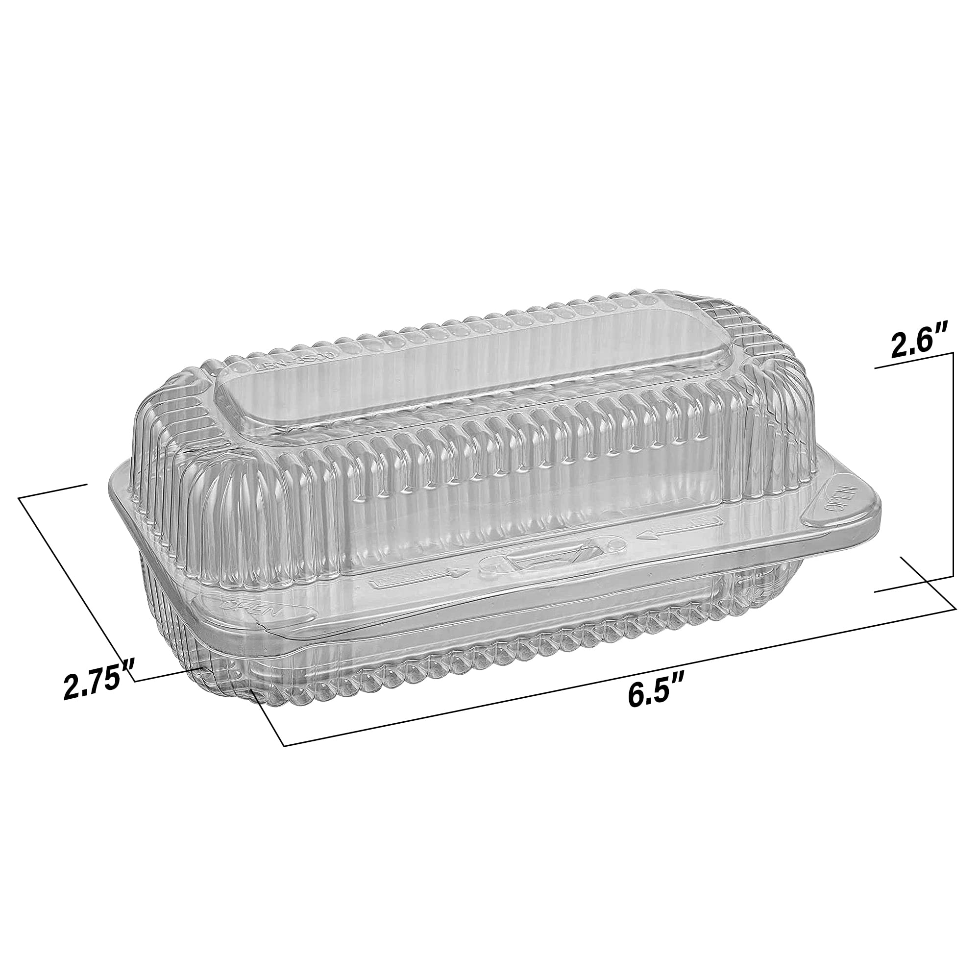 MT Products Clear Plastic Square Hinged Food Container, 5" Length x 5" Width x 2.75" Depth (40 Pieces) and Aluminum Foil 9 in x 13 Pans Half Size Medium 40 Gauge Table Tin Pans (25 Pieces)