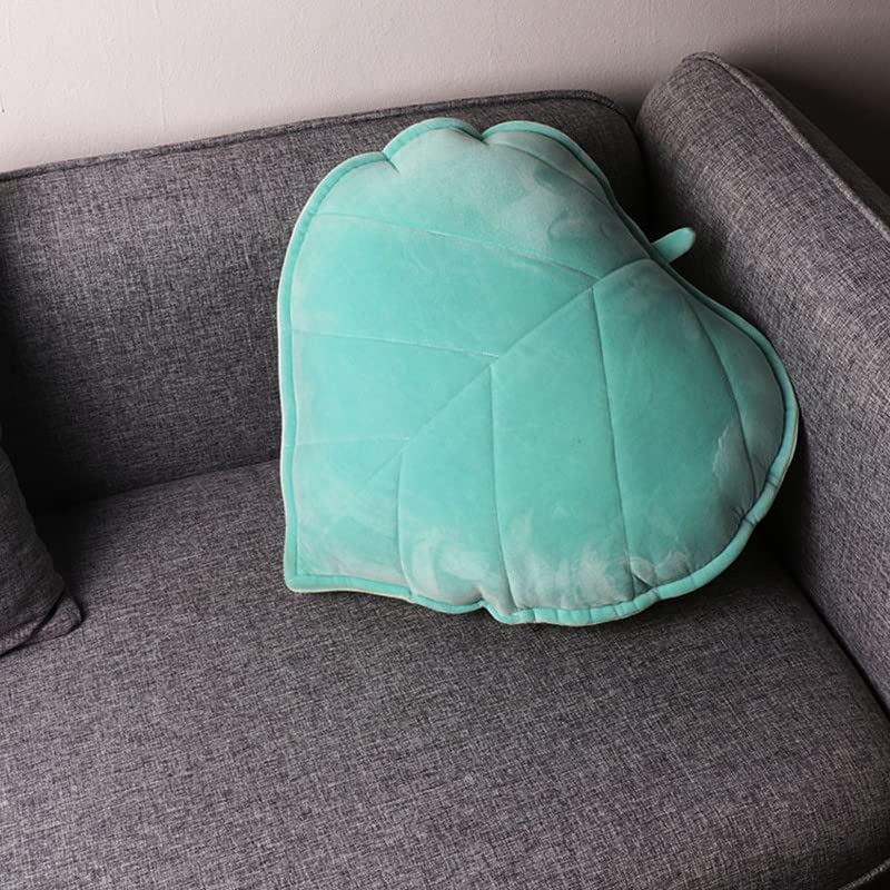 XIGUI 3D Leaf Shaped Throw Pillows, 20 inches Plant Pillow Novelty Plush Cushion Backrest Pillow Home Decoration for Car, Bedroom, Sofa, Couch, Living Room (Pink)