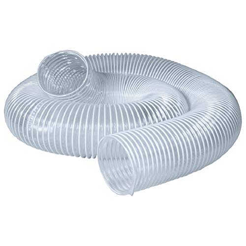 POWERTEC 70221 6" x 10' PVC Dust Collection Hose for Dust Collector for Woodworking and Shop Vacuum, 6 Inch Dust Collector Hose for Dust Collection Fittings