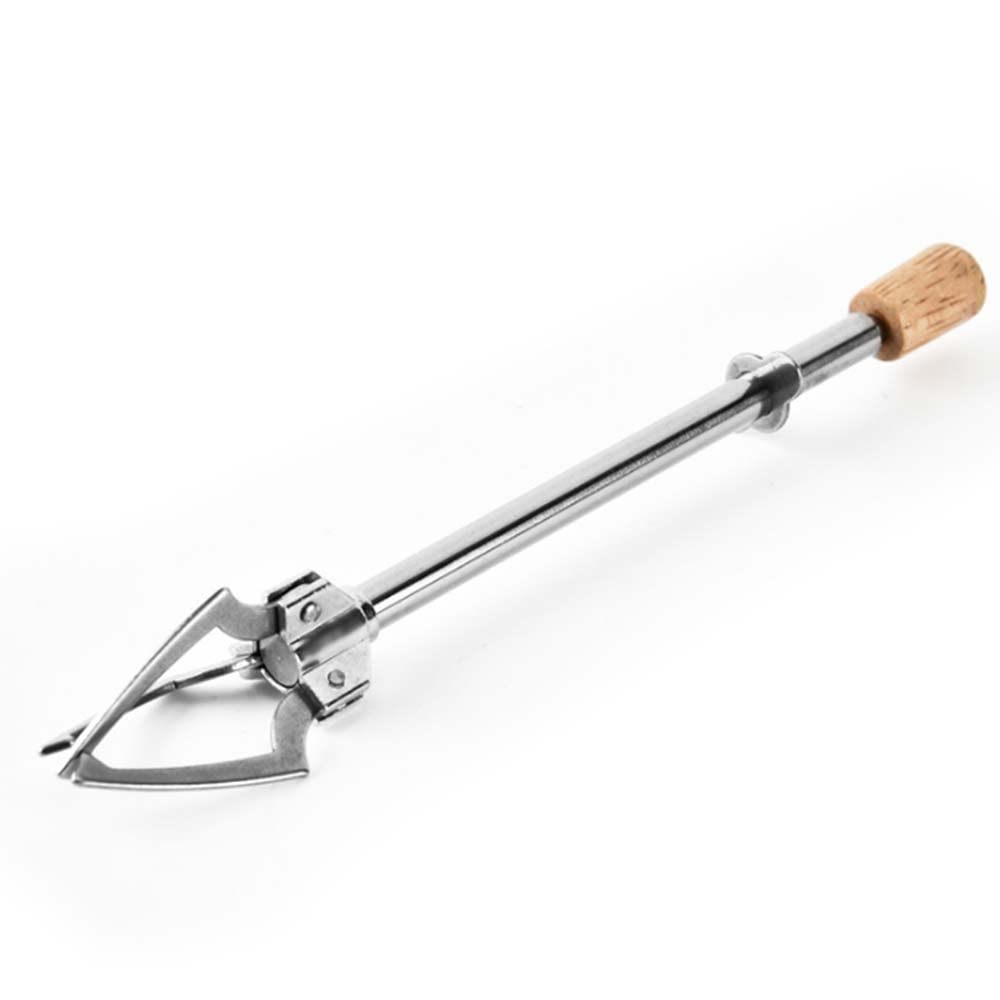 MNJKL Telescopic Ice Cube Grabber, Stainless Steel Pickle Fork, Olives Pickled Onions Utensil, Multifunctional Food Clamp with Non-Slip Handle