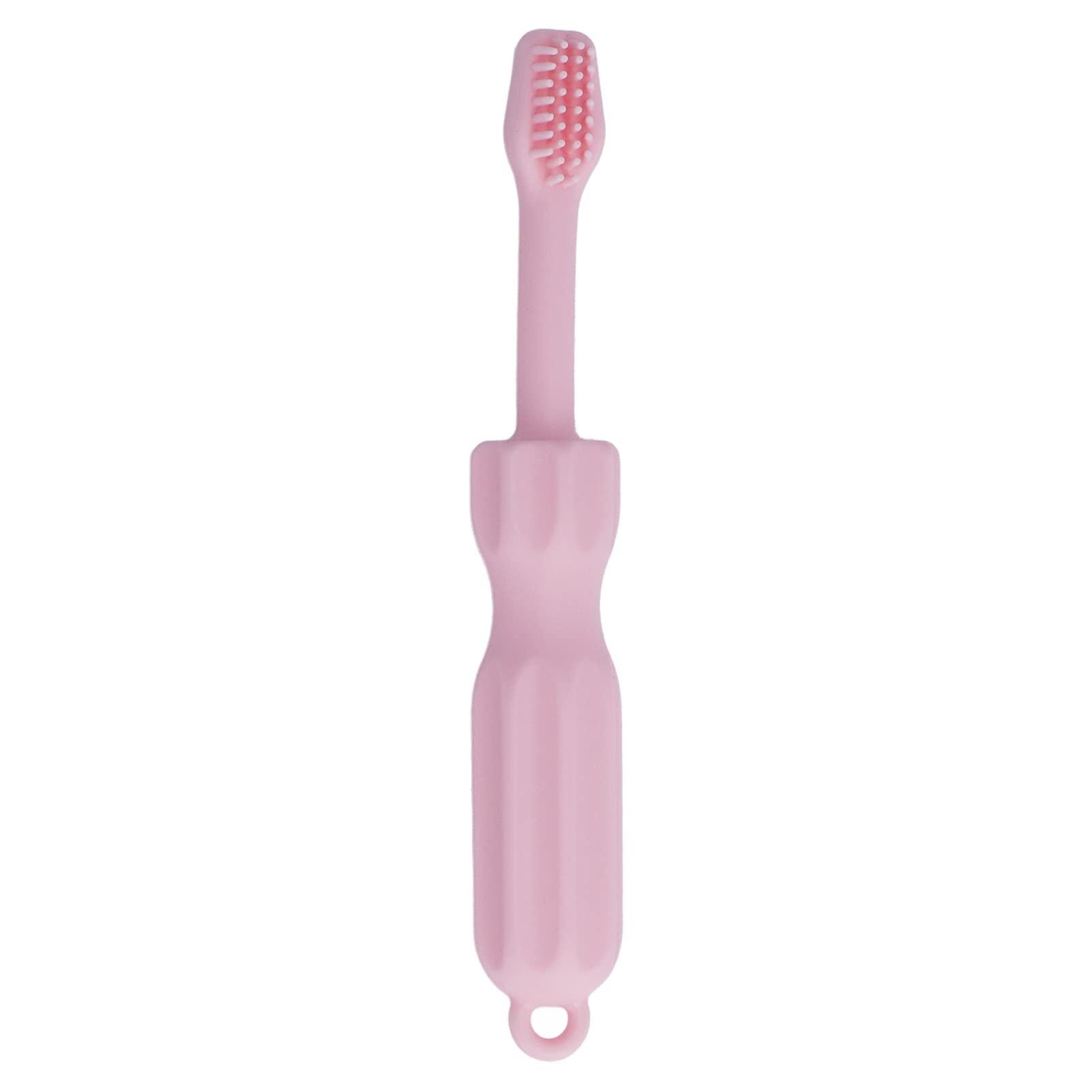 Rendon Baby Silicone Molar Toothbrush Harmless Baby Molar Toothbrush Easy to Clean Teeth 2 in 1 (Pink)