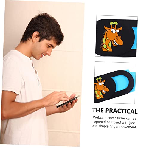 SOLUSTRE USB Camera 3pcs Slider with for Safety Photo Professional Hood Laptop Webcam Covers Cap Tablet Blocker Slide Laptops Giraffe Cartoon Privacy Web Cover Protectors Camera and Lens Ipads
