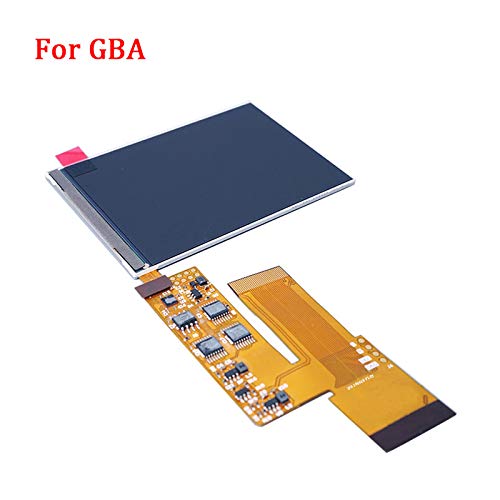 SHUIP Replacement IPS LCD Screen with Ribbon Cable Screen Cover Repair Full Kit for Gameboy Advance Game Console