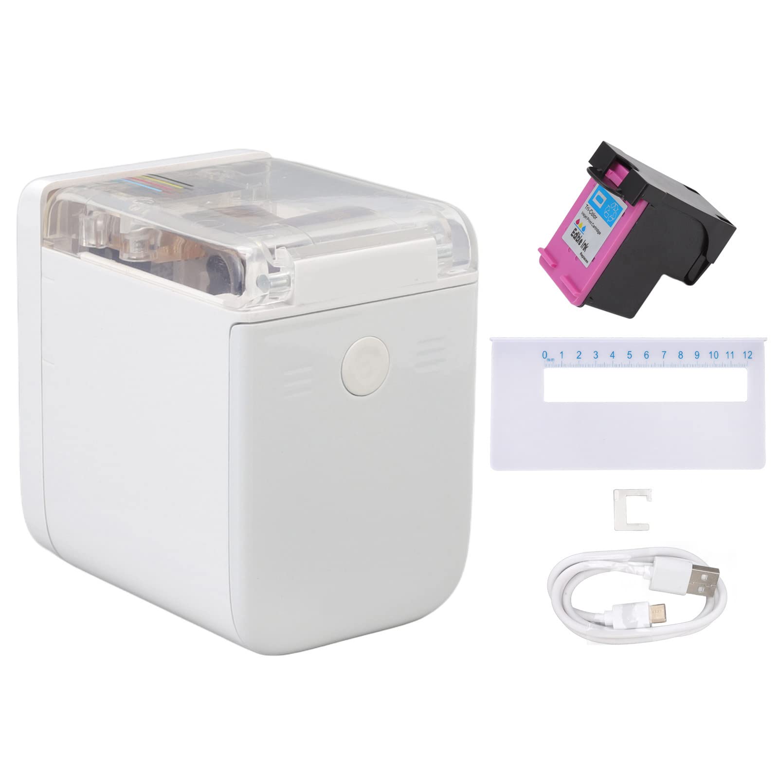 LMOLING Edible Inkjet Food Printer, with Speed 6.4Ppm, Handheld Food Printer with 1200X1200dpi, Cake Printer with WiFi (2.4G) USB, Lithium Battery 850mAh