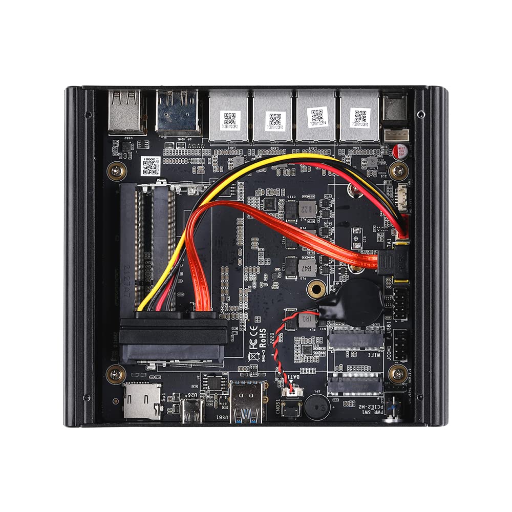 Qotom 2.5G LAN Mini Desktop PC Firewall 4 LAN,Celeron N5105,AES-NI 2GHz 8G RAM 128G M.2 SSD Quad core Fanless Mini Computer Router