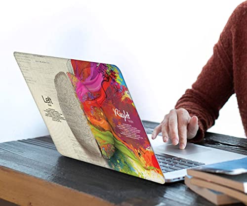 KSK KAISHEK Compatible with Macbook Air 13 inch Case 2018-2021 Release Retina Display Model A2337 M1 A2179 A1932, Plastic Hard Protective Shell & Black Keyboard Cover, left and right brain