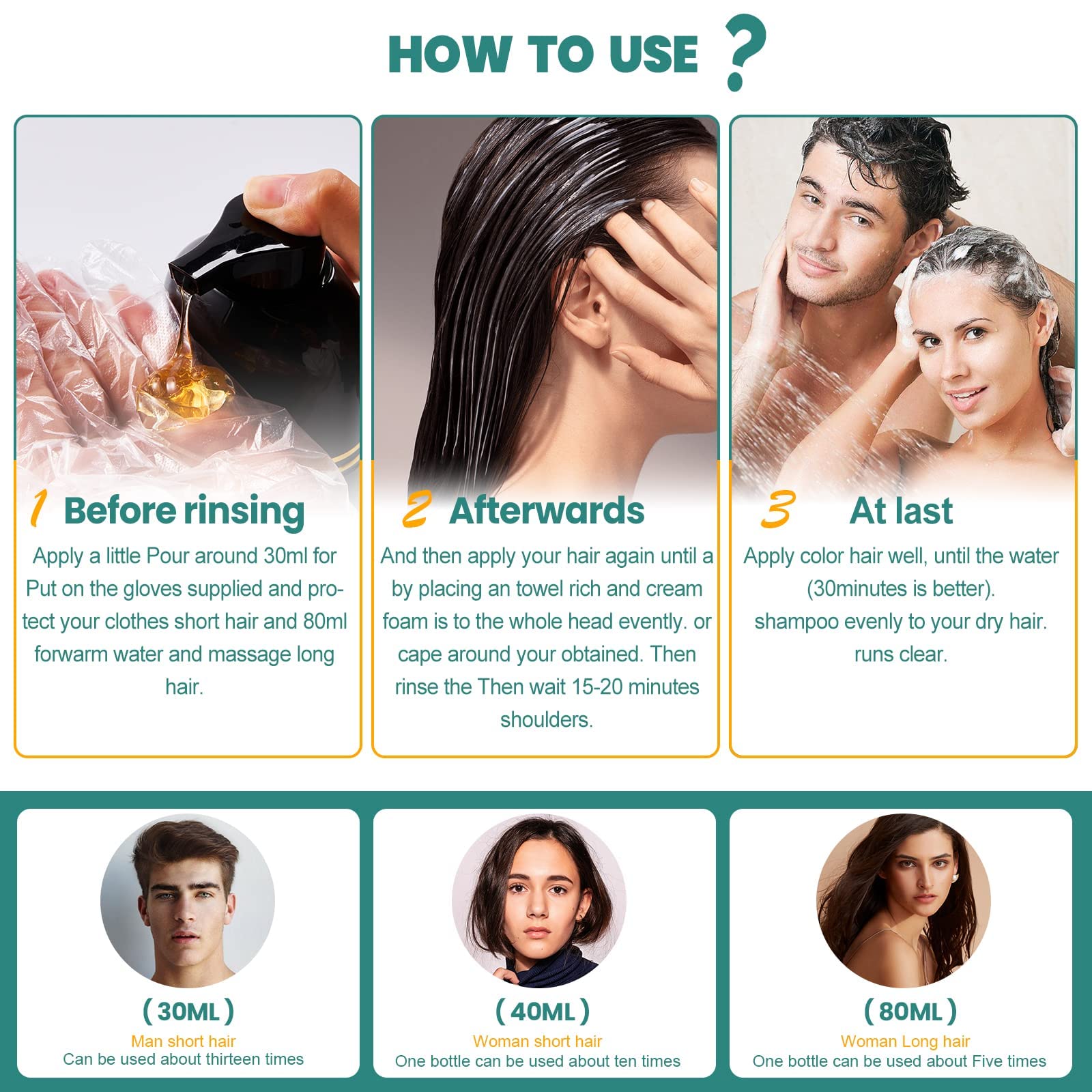 UEMIUS Hair Dye Shampoo Instant 3 in 1 Easy Shampoo for Women & Men (100% Herbal Natural Ingredients) Grey Hair Coverage Coffee(500mL,17.6 Fl Oz)