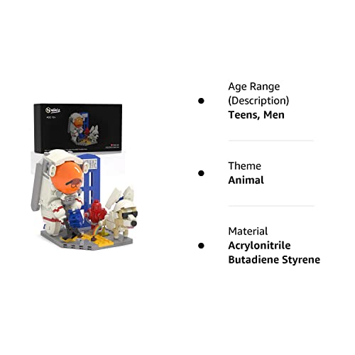 Nifeliz Pet Lover Astronaut Building Set, Creative Space Astronaut Decorations for Adults and Kids, Build-and-Display Model, Collectible Astronaut Gift Building Sets (423 PCS)