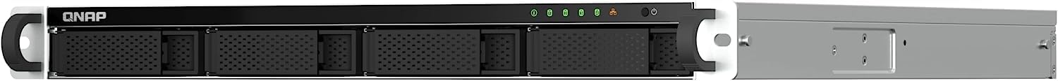 QNAP TS-464U-8G-US 4 Bay High-Speed Rackmount Dual-2.5GbE NAS Intel® Celeron® N5105/N5095 CPU, 8GB DDR4 Memory and 2.5GbE (2.5G/1G/100M) Network Connectivity (Diskless)