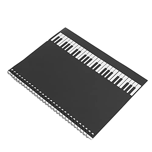 Notebook Convenient for Amateurs for Copying Music Score(Black piano pattern)