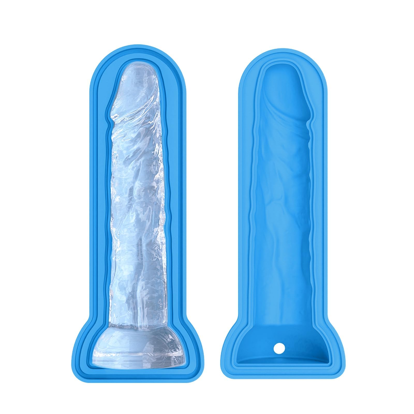 Silicone Ice Cube Mold Tray: Unique, Fun Shapes for DIY Ice Blocks. Chill Cocktails, Whiskey, Juices, Tea, Coffee. Essential Tool for Home Bars & Kitchens. Enjoy Chilled Drinks (Blue)