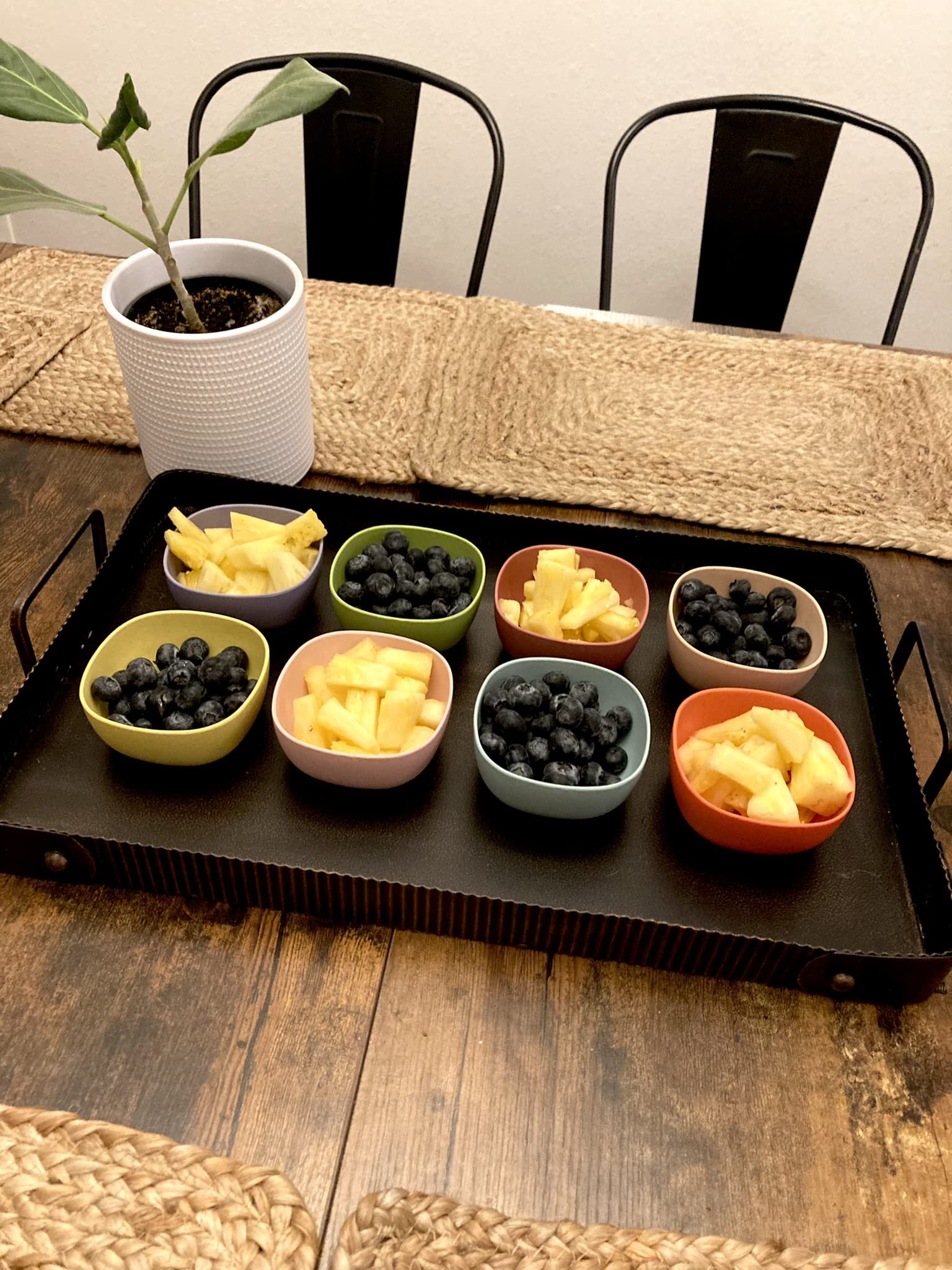 Mini bowls 8 piece set bamboo fiber snack bowls dipping sauces dessert bowls small bowls tiny bowl set