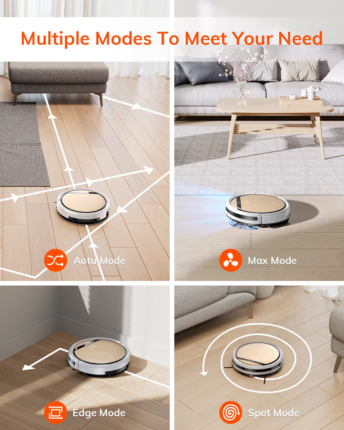 ILIFE V5s Pro Robot Vacuum and Mop Combo, Slim, Automatic Self-Charging Robot Vacuum Cleaner, Daily Schedule, Ideal for Pet Hair, Hard Floor and Low Pile Carpet.
