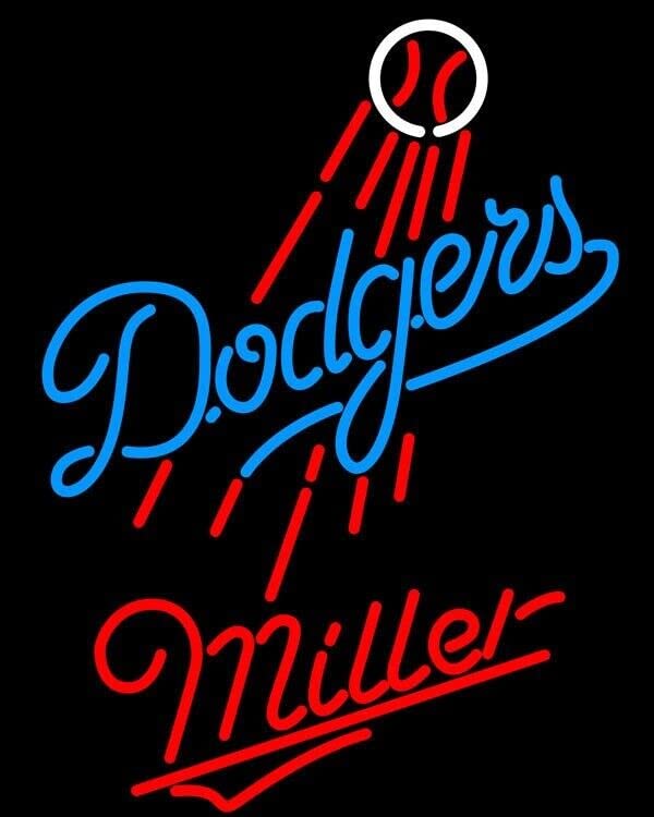 Queen Sense 10" Vivid Millers Los Angeles's Sports Team Dodger LED Sign Light Lamp Cute Bright Neon Wall Decor STS452