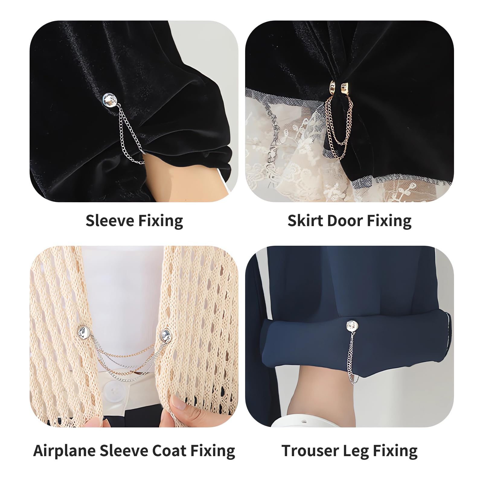 Topcci 4-Pack Magnetic Clothes Clips, Multi-function Magnetic Clothing Clips Brooch for Women Clothes Hijab Pins Decorate, Shirt Clips for Women Clothing,Shirt Clip,Magnetic Strength Buttons Clipsmagnetic Clothes Clips (Mix)