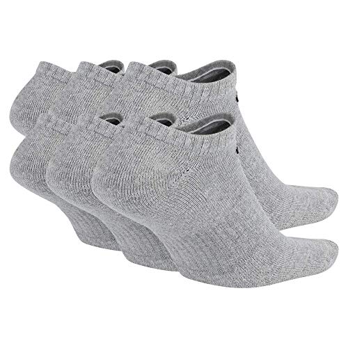 Nike Everyday Cushion No Show Socks (as1, alpha, x l, regular, regular, Dark Grey Heather/Black) ,X-Large
