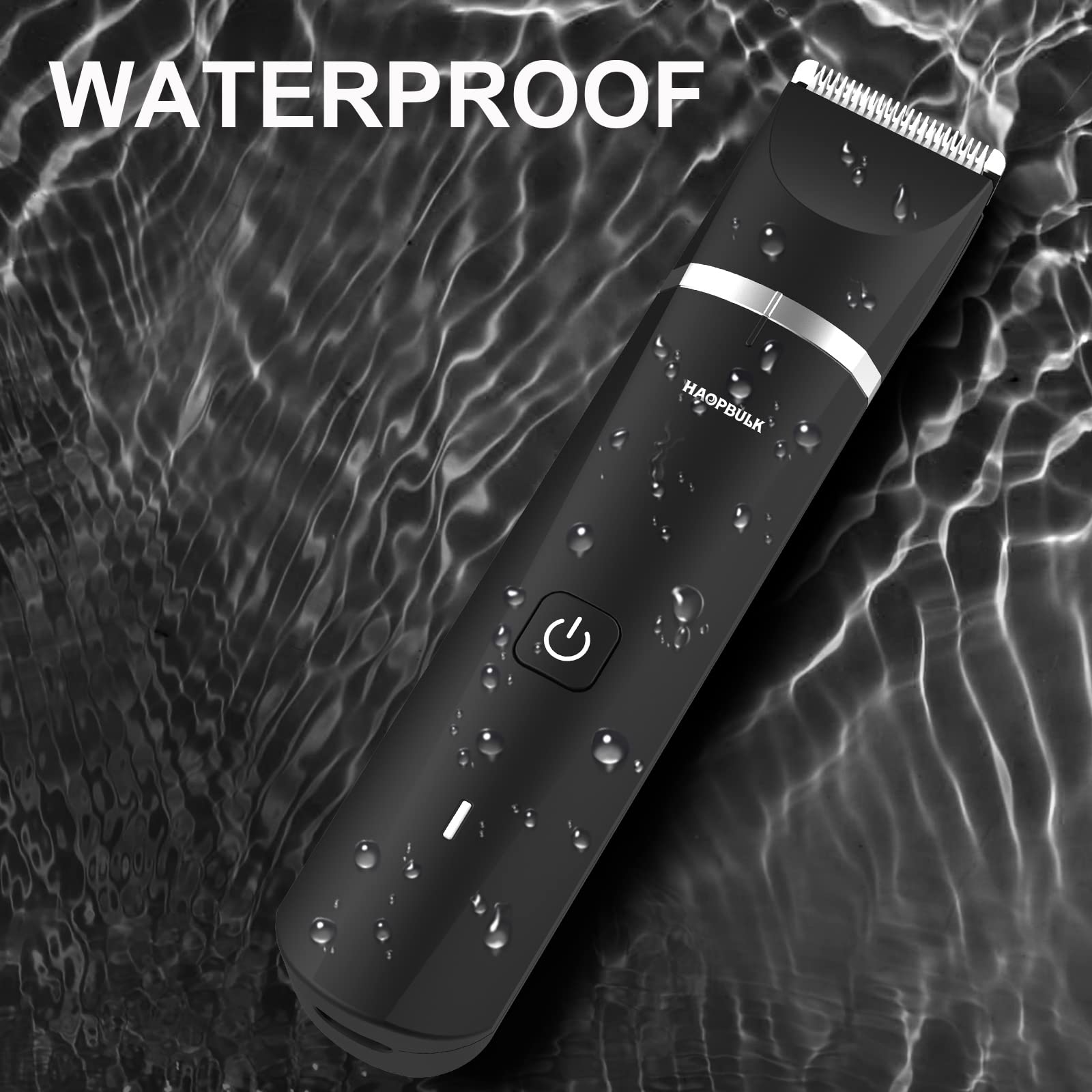Scdom Men's Wet/Dry Body Hair Trimmer, Replaceable Ceramic Blade Heads, USB Charging, for Beard, Pubic Area, Nose