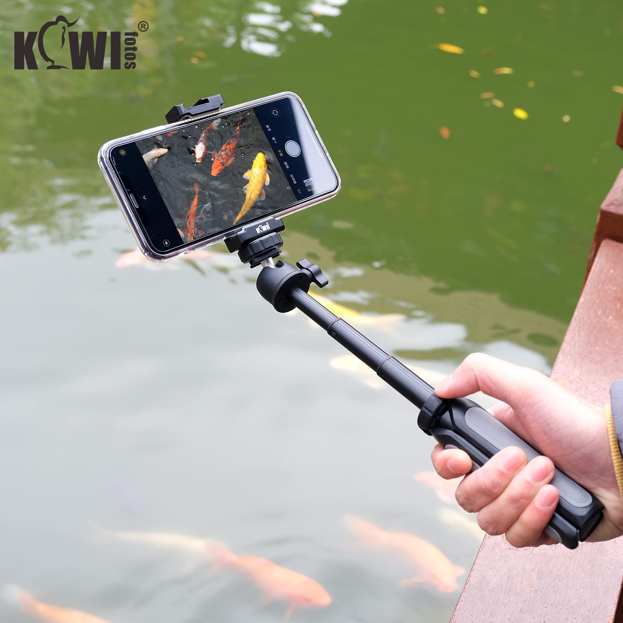 KIWIFOTOS Mini Tabletop Tripod Handheld Grip with Power Bank Handgrip for Sony A7III A7II A6400 A7RIII A7RIV ZV1, for iPhone Phone Gopro Osmo Pocket Action Camera, Compact Mirrorless Entry-Level DSLR
