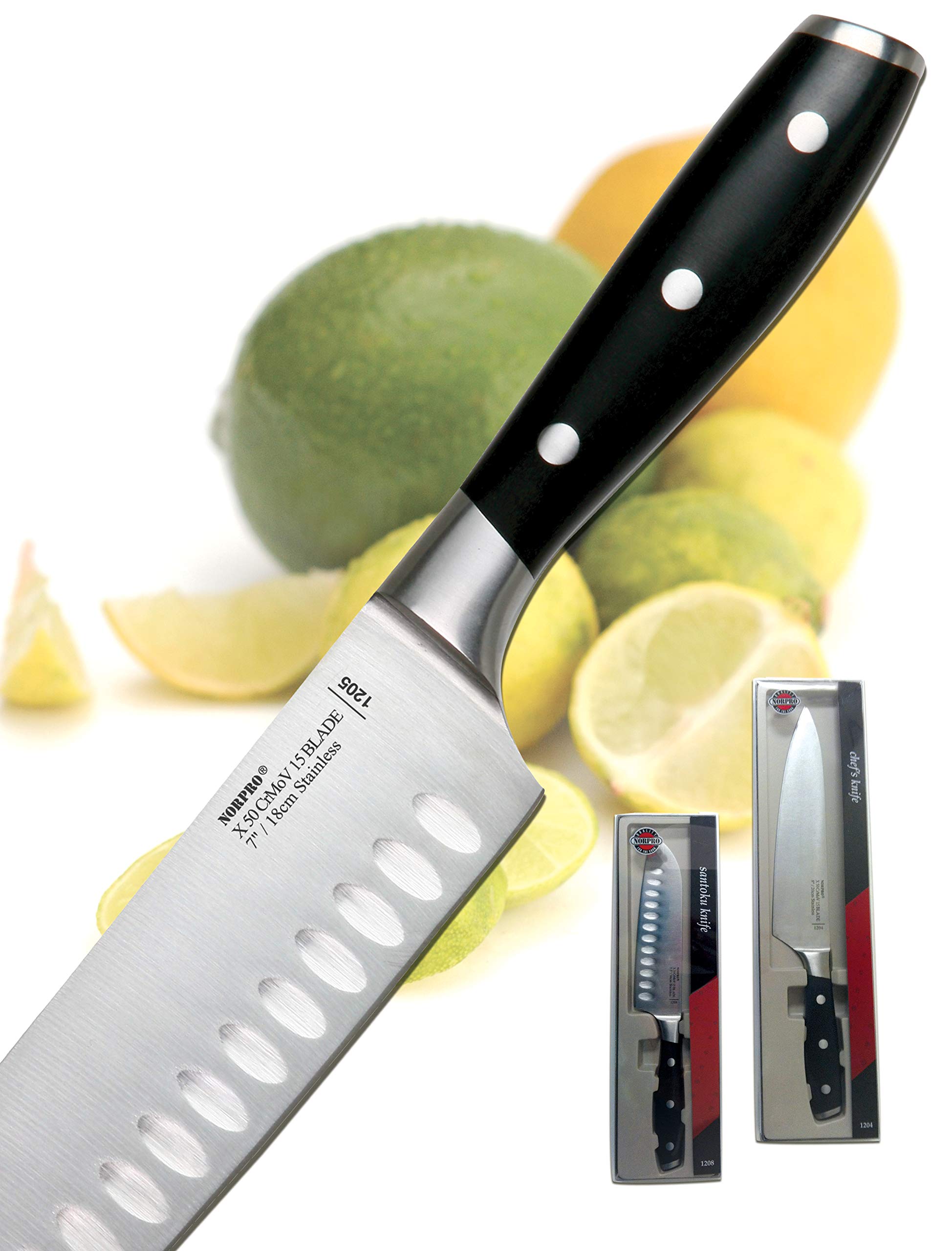 Norpro Stainless Steel 7-Inch Santoku Knife