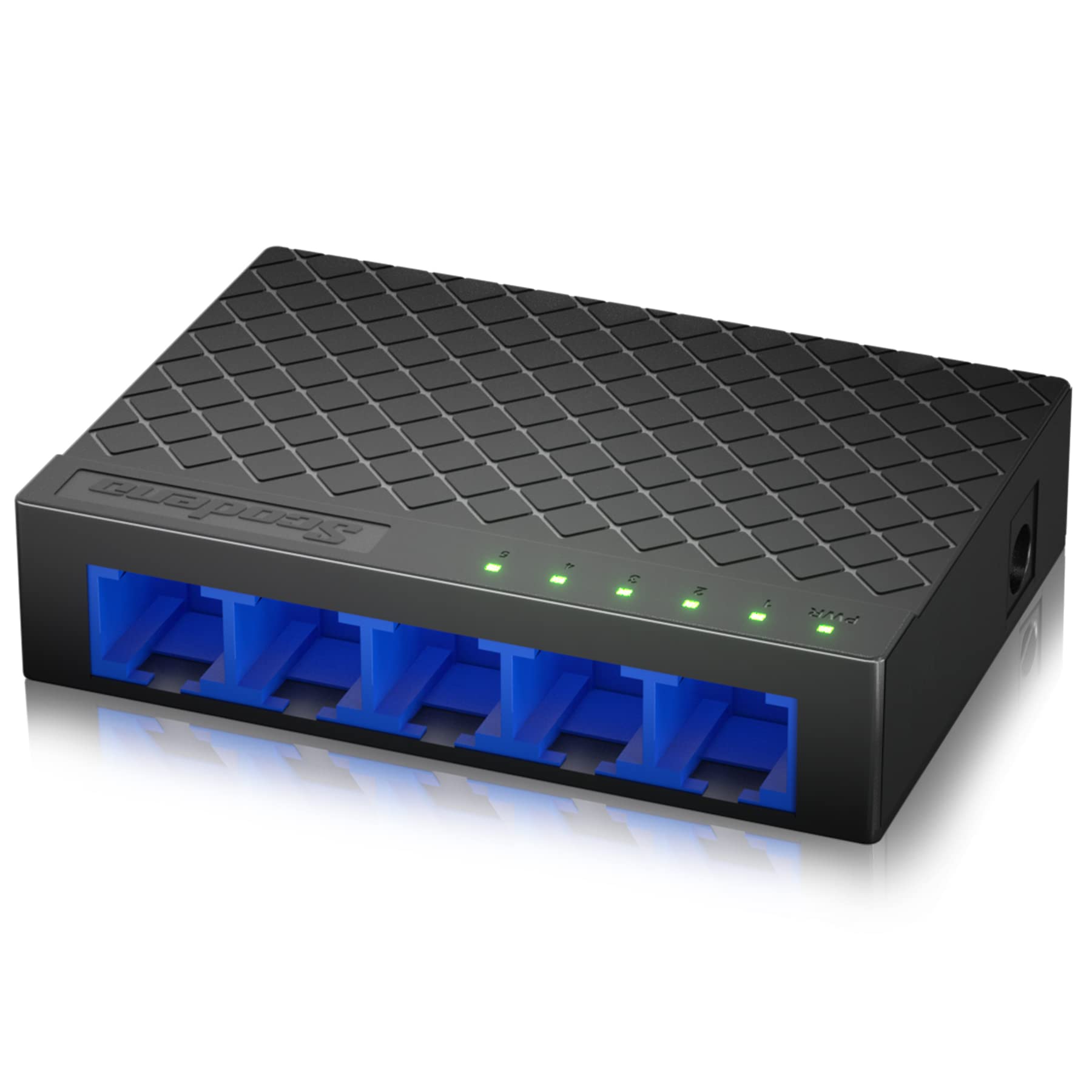 Scodeno 5 Port Gigabit Unmanaged Ethernet Switch, 5 x Gigabit Ports, 10Gbps Switching Capacity, Home Network Hub, Desktop Mount, Plug and Play, Fanless