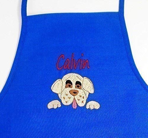 Personalized Kids Apron Embroidered With Name and Design