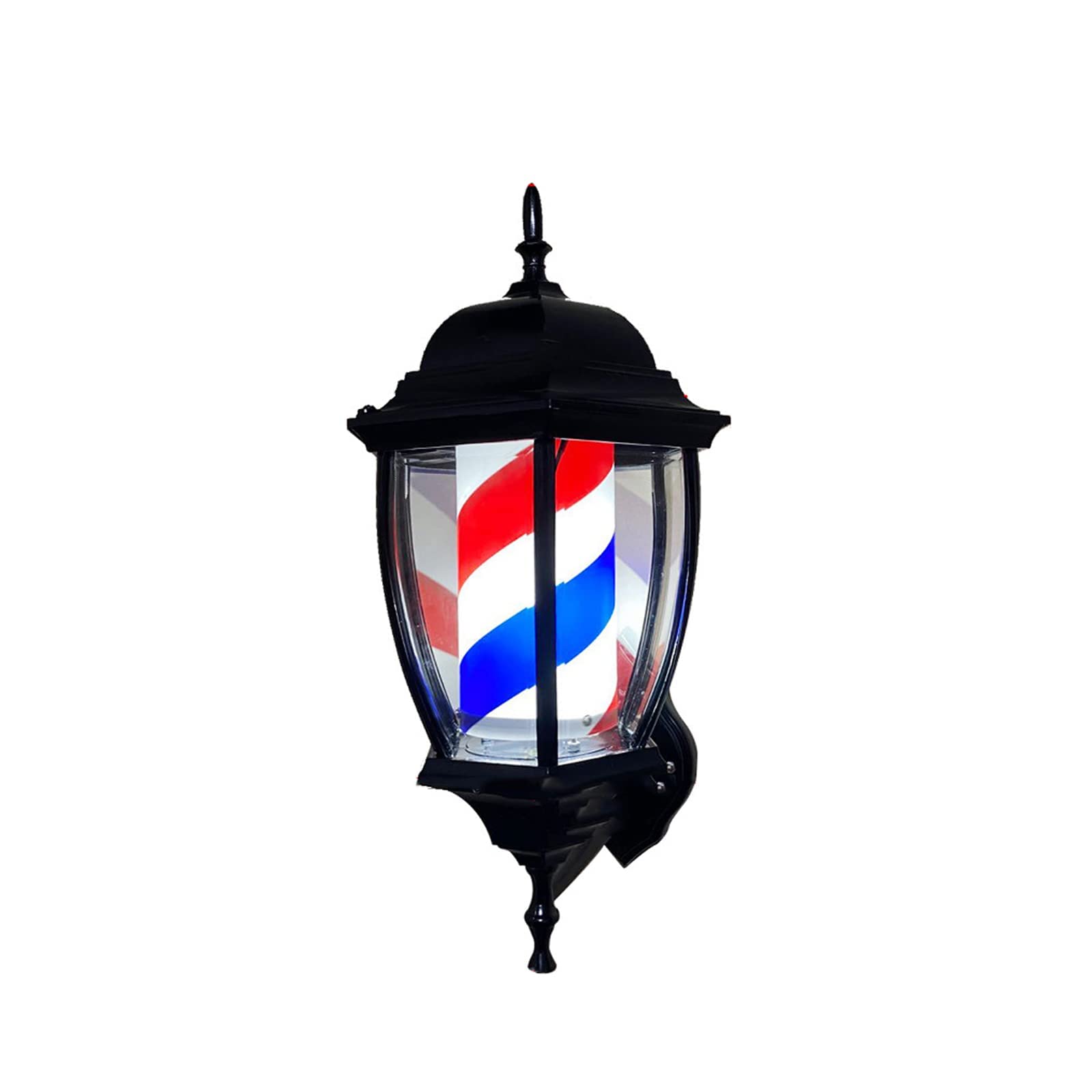 RUTILY Barber Pole Light Salon Barber Shop Light Spinning Style Red White Blue Barber Shop Open Sign LED Rotating Strips Light & Waterproof Save Energy LED Light,Wall Mountain Rotating Light