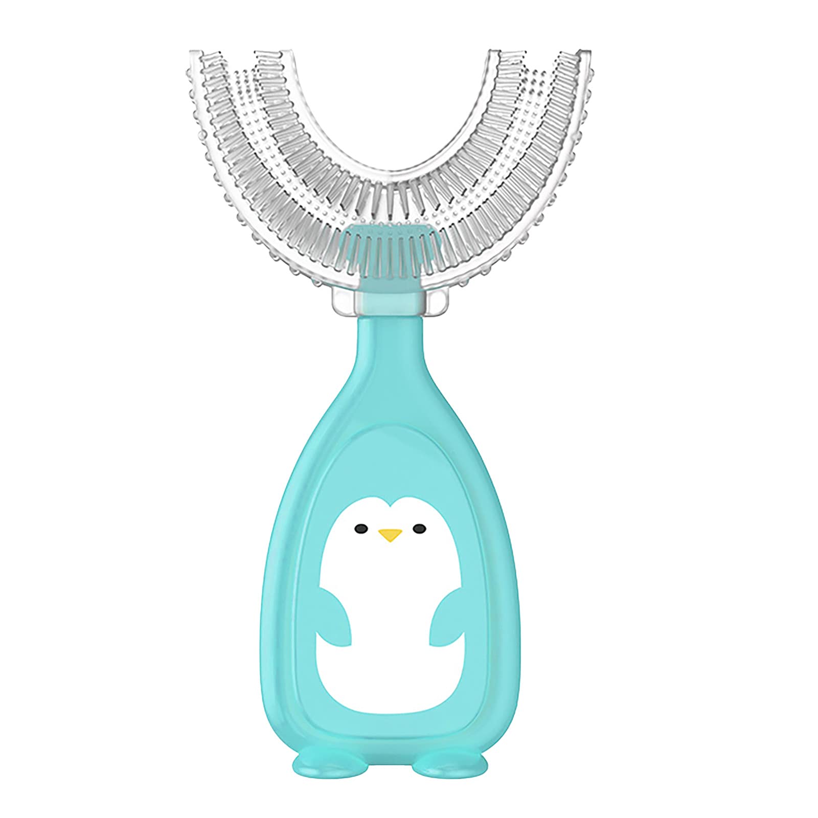 U Shaped Toothbrush l Kids Toothbrushes with Silicone Brush Head - Soft Manual Training Toothbrush, 360° Oral Teeth Cleaning Suitable for Ages 2-12 Years Old