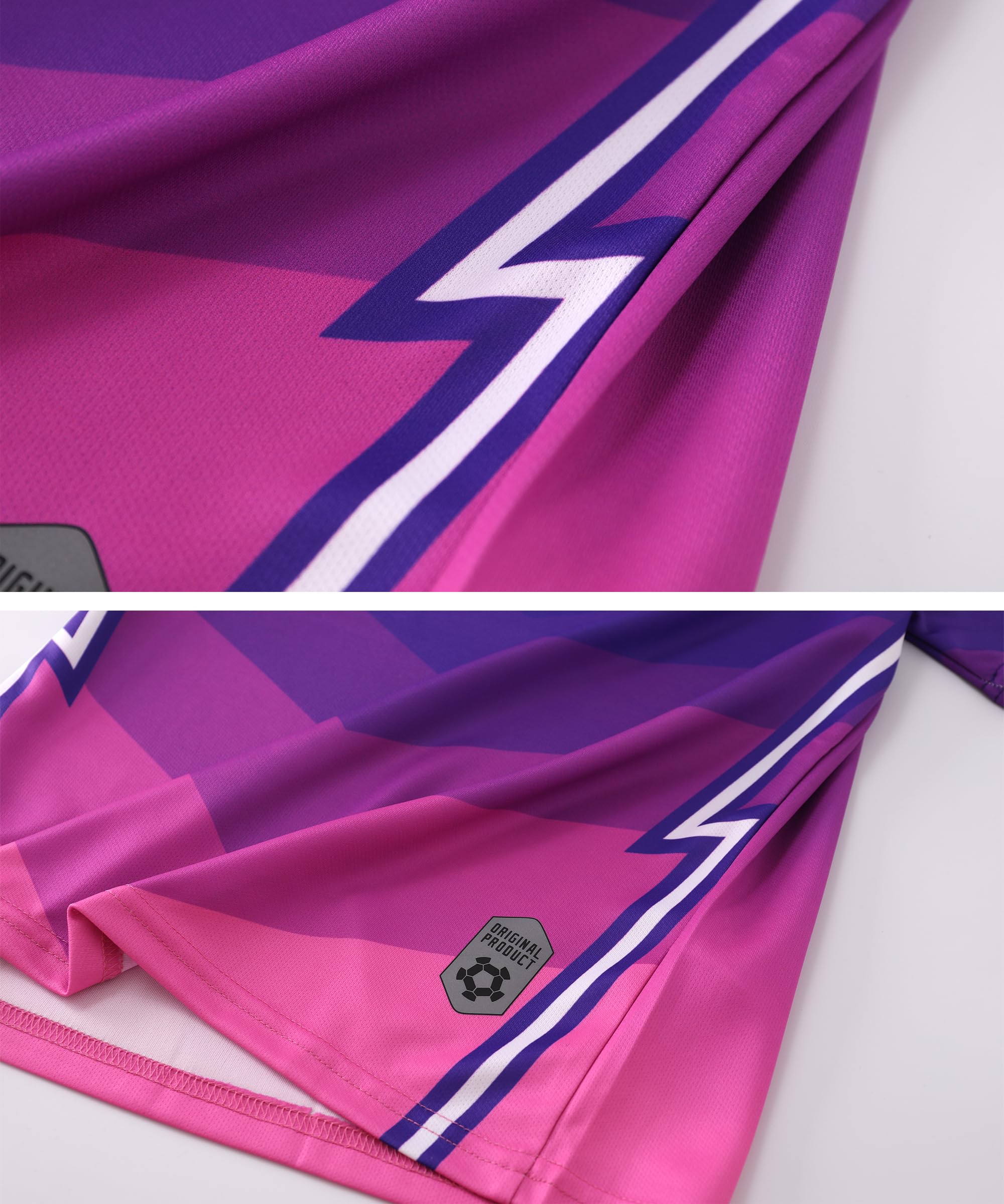 LUCKYLUAN Boy's 2-Pack Soccer Jersey and Short Sets Quick Dry Sports Team Training Uniform Knit 9-10 Years Purple Green