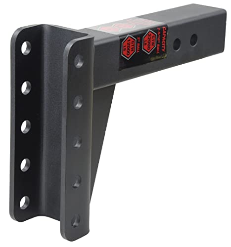 TOPTOW 64381 Adjustable Trailer Tow Hitch with Dual Ball 2" & 2-5/16", 6-1/2" Drop, 2-1/2" Solid Receiver, 22,000lbs Capacity…