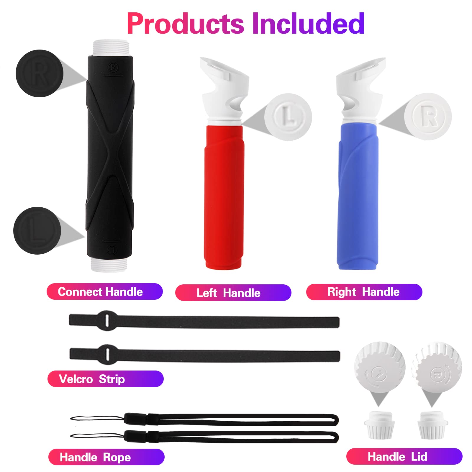 OOAVR Upgraded Handles Extension Grips for Meta/Oculus Quest,Quest 2 Controller Playing VR BeatSaber Games, Sturdy,Comfortable to Grip